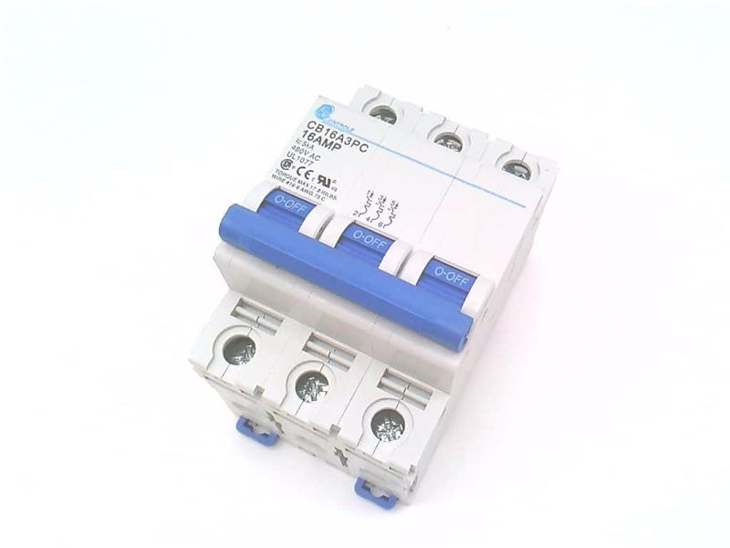 CB-16A-3P-C Din Rail Mount Circuit Breaker by EEC AEG